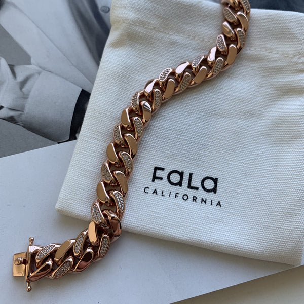 Cuban Link Bracelet - Rose Gold – FALA Jewelry